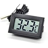 AptechDeals Mini LCD digital thermometer sensor wired for Room ...