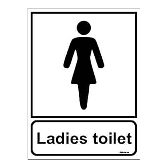 Clickforsign SIGN03-3MVINYLBIG1 Wash Room Ladies Toilet Sign Sticker ...