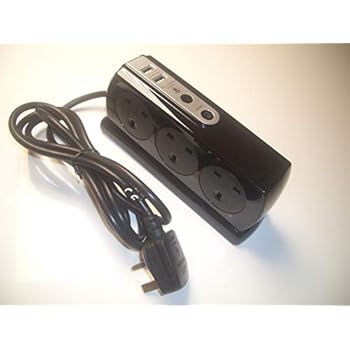 Masterplug SRGDU62PB USB Charging Surge Protected 2 m Extension Lead ...