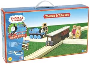 Wooden Thomas & Friends: Thomas & Toby Set: Amazon.co.uk: Toys & Games