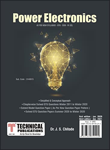 Buy Power Electronics for GTU (IV- ELECTRICAL - 3140915) Book Online at ...