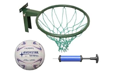 Netball Ring INCLUDES size 5 netball (Robust Ring made in Britain) & 2 ...