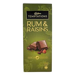 Cadbury Temptation Rum and Raisin Chocolate, 72 g : Amazon.in: Grocery ...