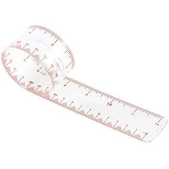 eBuyGB Flexible Plastic Transparent Ruler, 30 cm, Clear: Amazon.co.uk ...