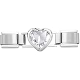 Quiges Special 9mm Italian Style Charm Link Module Stainless Steel Blue ...