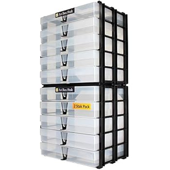WestonBoxes A4 Box Stak Storage Unit Including 5 Plastic A4 Boxes ...