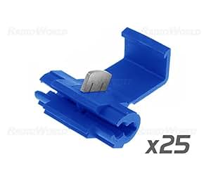 25x Blue Scotch Lock Wire Connectors Quick Splice Terminals Crimp ...
