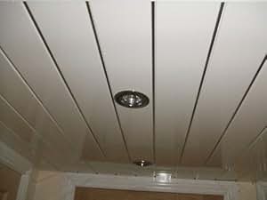 12 pvc grooved White with Chrome strip Ceiling and wall Cladding Panels ...
