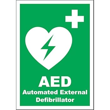 Automated External Defibrillator - Self Adhesive Label: Amazon.co.uk ...