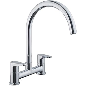 Cooke and Lewis 58A Deck-Mounted Dual-Lever Bridge Mixer Kitchen Tap ...
