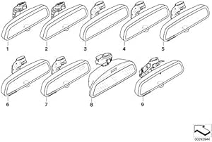 BMW Genuine Interior Rear View Mirror EC LED 51169134459 : Amazon.co.uk ...