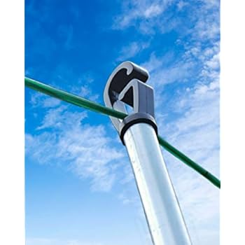 2 X 2.6M TELESCOPIC CLOTH LINE PROP OUTDOOR RETRACTABLE WASHING ...