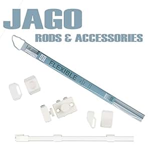 Jago Flexible Net Curtain Rod for Bay Windows: Amazon.co.uk: Kitchen & Home