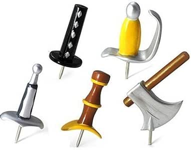 Medieval Weapon Decorative Push Pins Set of 10: Amazon.co.uk: Kitchen ...