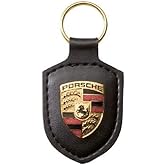 Porsche Schlüsselanhänger SCHWARZ Leder mit Wappen WAP0500900E : Amazon ...