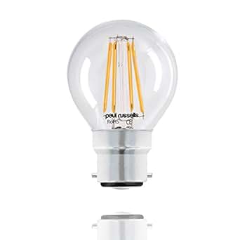2 x 4W=40W PAUL RUSSELLS G45 B22 Mini Globe LED Filament Bulb Warm ...