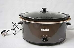 Crofton 6.5Ltr Large Slow Cooker Pot + Removable Ceramic Inner Bowl ...