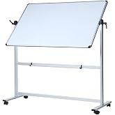 Lavagna Bianca Mobile con Supporto 120 x 80 cm, Lavagna Cancellabile ...