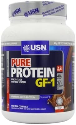 USN Pure Protein GF-1 1000 g Chocolate Growth and Repair Protein Shake