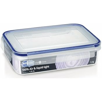 Addis 700 ml Clip and Close Square Food Storage Container, Clear ...