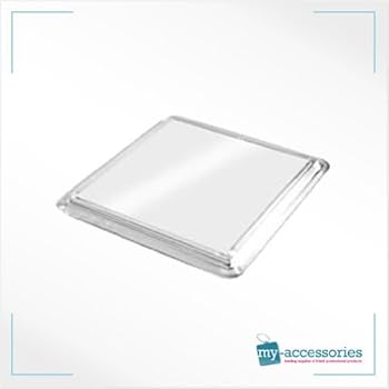 Twenty Five Acrylic Clear Square Plastic Coasters (extra depth for ...