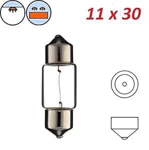 12V 8W SV8.5 11 x 30 FESTOON BULB CAR NUMBER PLATE LIGHT DOME ...