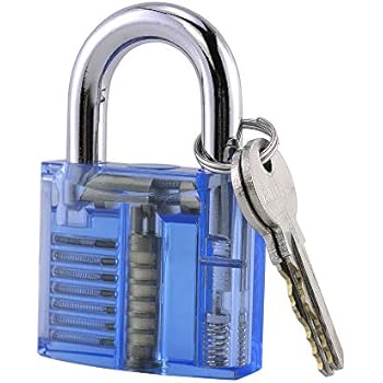 Visible Keyed Padlocks See Through Transparent Practice Locks: Amazon ...