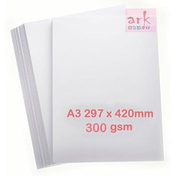 Feuille papier blanc épais premium A3 300gr x 100 pages: Amazon.fr ...