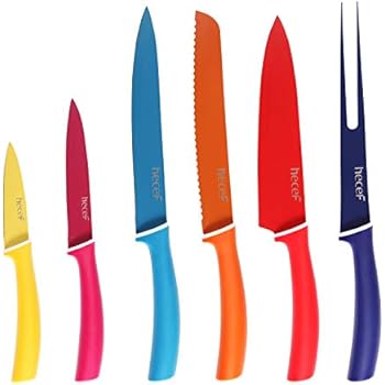 Kitchen Knife Set With Colour Coding 5 Piece Coloured Knives Set ...