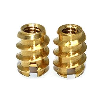 10 x M3 x 6mm Self-Tapping Threaded Brass Inserts: Amazon.co.uk: DIY ...