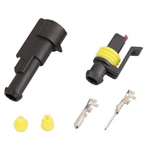 5x Set 1 polig Stecker Steckverbinder Wasserdicht für Auto KFZ Boot ...