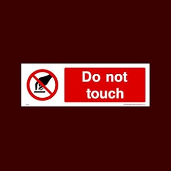 WARNING - DO NOT TOUCH - Warning Sign Removable Self Adhesive Label ...