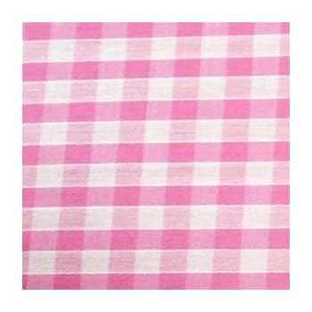 Pink Gingham 1/8" Check Cotton Fabric - per metre: Amazon.co.uk ...