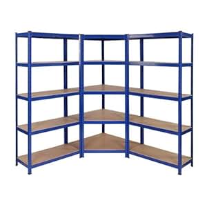 Heavy Duty Garage Corner shelving kit, 1 Corner unit 1500mm x 750mm x ...