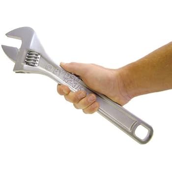 15 inch Satin Finish Drop Forged Steel Adjustable Spanner SP054: Amazon ...