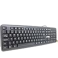 Jedel Wired Slim Keyboard Set Full Sized UK Layout Black Desktop K11 ...