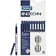 Doms Inxon Blue Ball Pen| 0.7mm ULV Ink Technology| Soft Rubberized ...