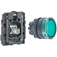 Schneider Electric, XB5AW33M1N, Harmony XB5, Green Illuminated push ...