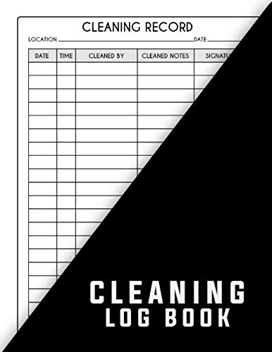 Cleaning Log Book: Cleaning Daily Log Book, Cleaning Record Book for ...
