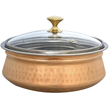 Indian Serveware Donga Copper Serving Bowl Tureen With Spoon: Amazon.co ...