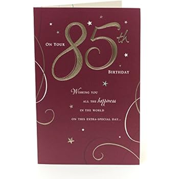 Grußkarte Urkunde Zum 85. Geburtstag herzliche Glückwünsche A5: Amazon ...