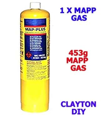 1x MAPP Map Plus 435g Bottle Disposable Gas Cylinder plumbers torch jet ...
