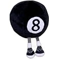 Xshelley 32 cm Billiard 8 Ball Plush Toy Pillow-3D Black 8 Billiard ...