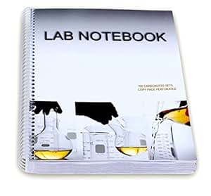 Lab Notebook 100 Carbonless Pages Spiral Bound (Copy Page Perforated ...