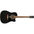 Fender FA-25CE Dreadnought Acoustic Guitar, Walnut Fingerboard, Black ...