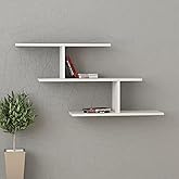 Woodilla Zig Zag Wall Mount Shelf/Rack/Bookshelf/TV Stand Wall Shelf ...