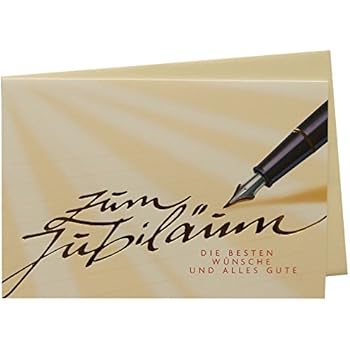 Glückwunschkarte zum Jubiläum die besten Wünsche und alles Gute: Amazon ...