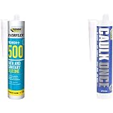 Everbuild EVB500WH Everflex 500 Bath and Sanitary Silicone, Anti-Fungal ...