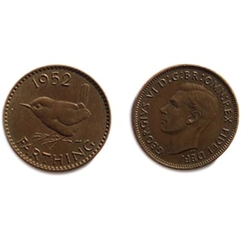 1952 GB George VI British farthing coin for collectors / Almost ...