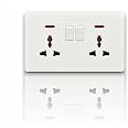 Universal Double Switch Socket 13A Wall Power Outlet with Safety ...